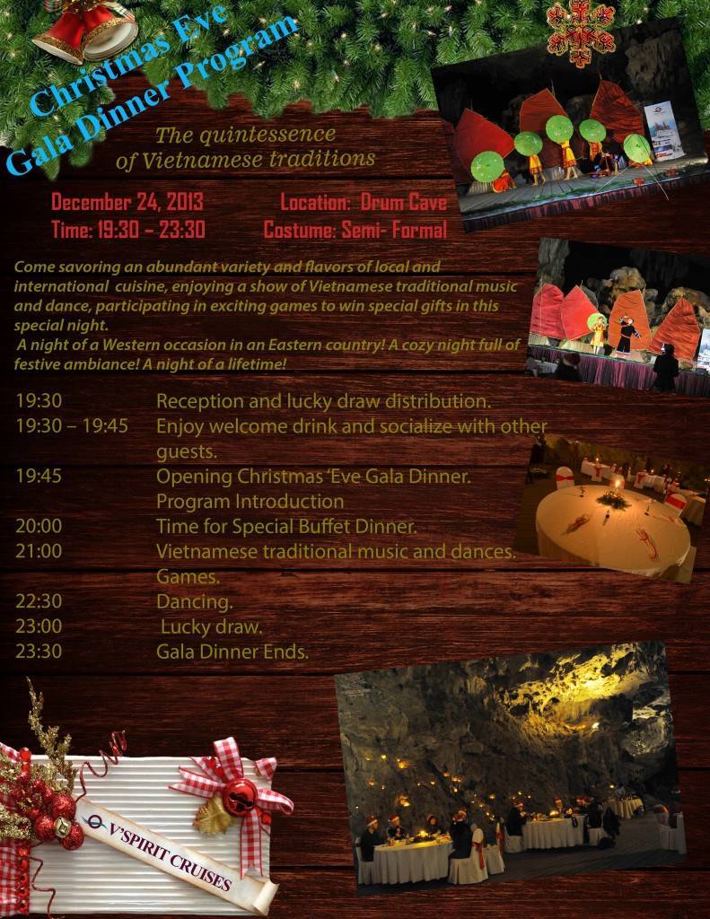 CHRISTMAS EVE GALA DINNER PROGRAM 2013 - V'Spirit Cruises